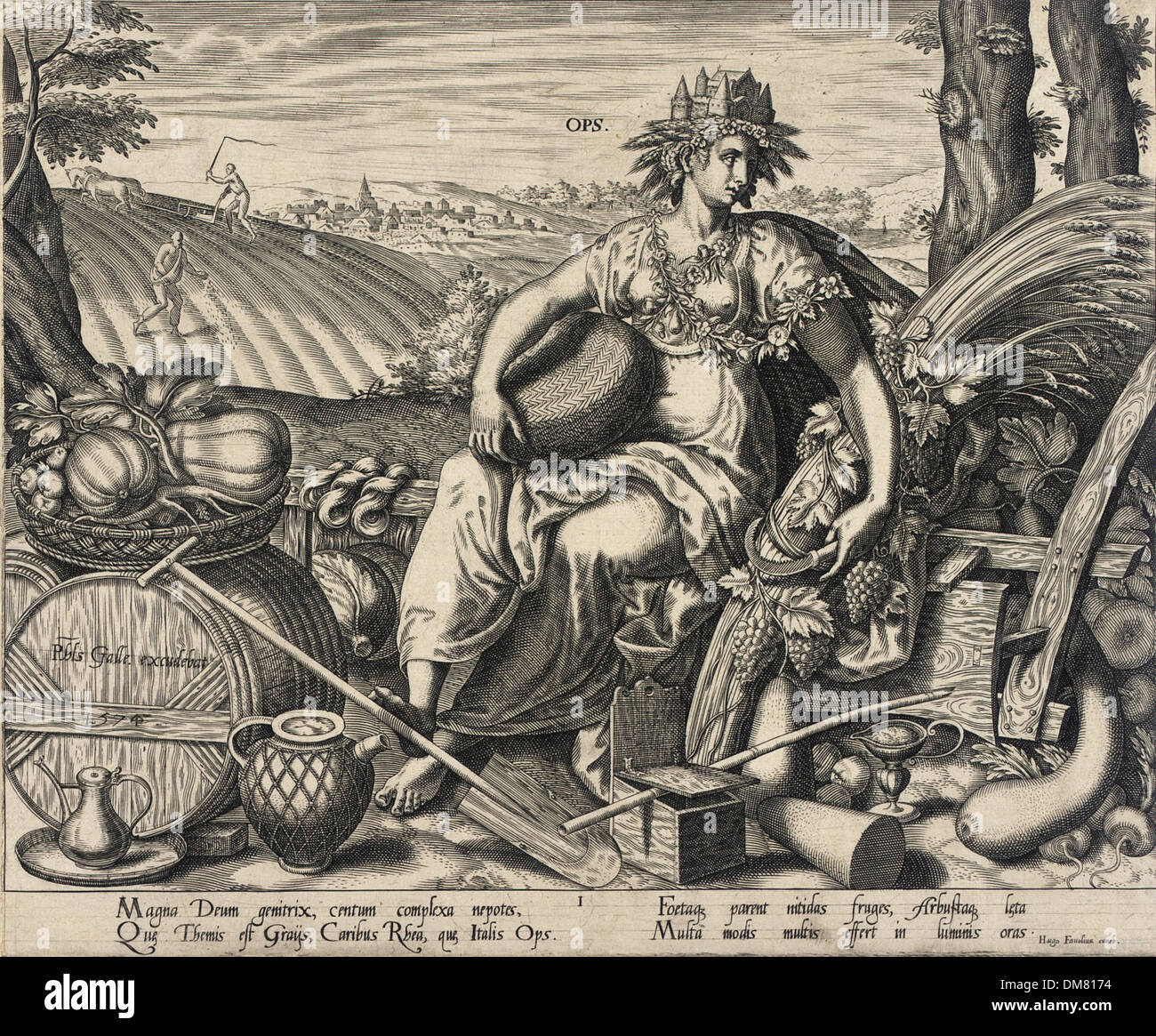 This engraving by Phillip Galle, attributed to the artist, portrays the ...