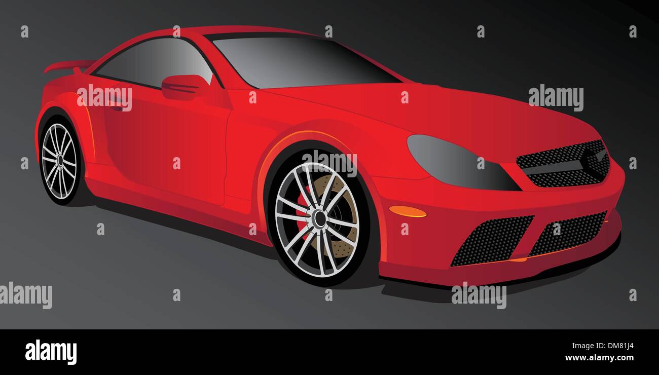 Car driving fast on road Stock Vector Images - Alamy