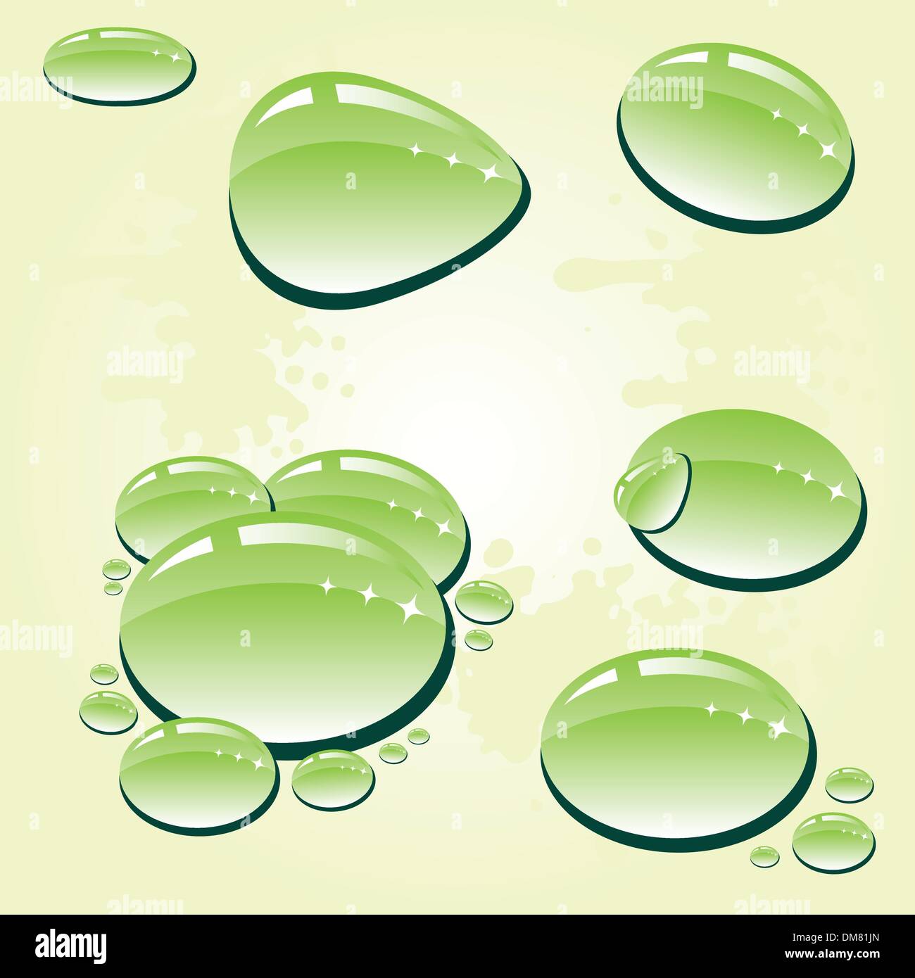 Pure dew drops on Stock Vector Images - Alamy
