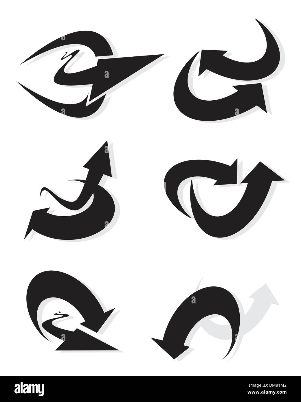 Reflective arrows Cut Out Stock Images & Pictures - Alamy