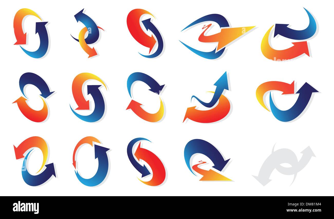 Reflective arrows Stock Vector Images - Alamy