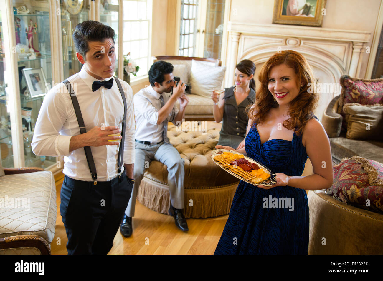 Vintage Style Cocktail Party Stock Photo - Alamy