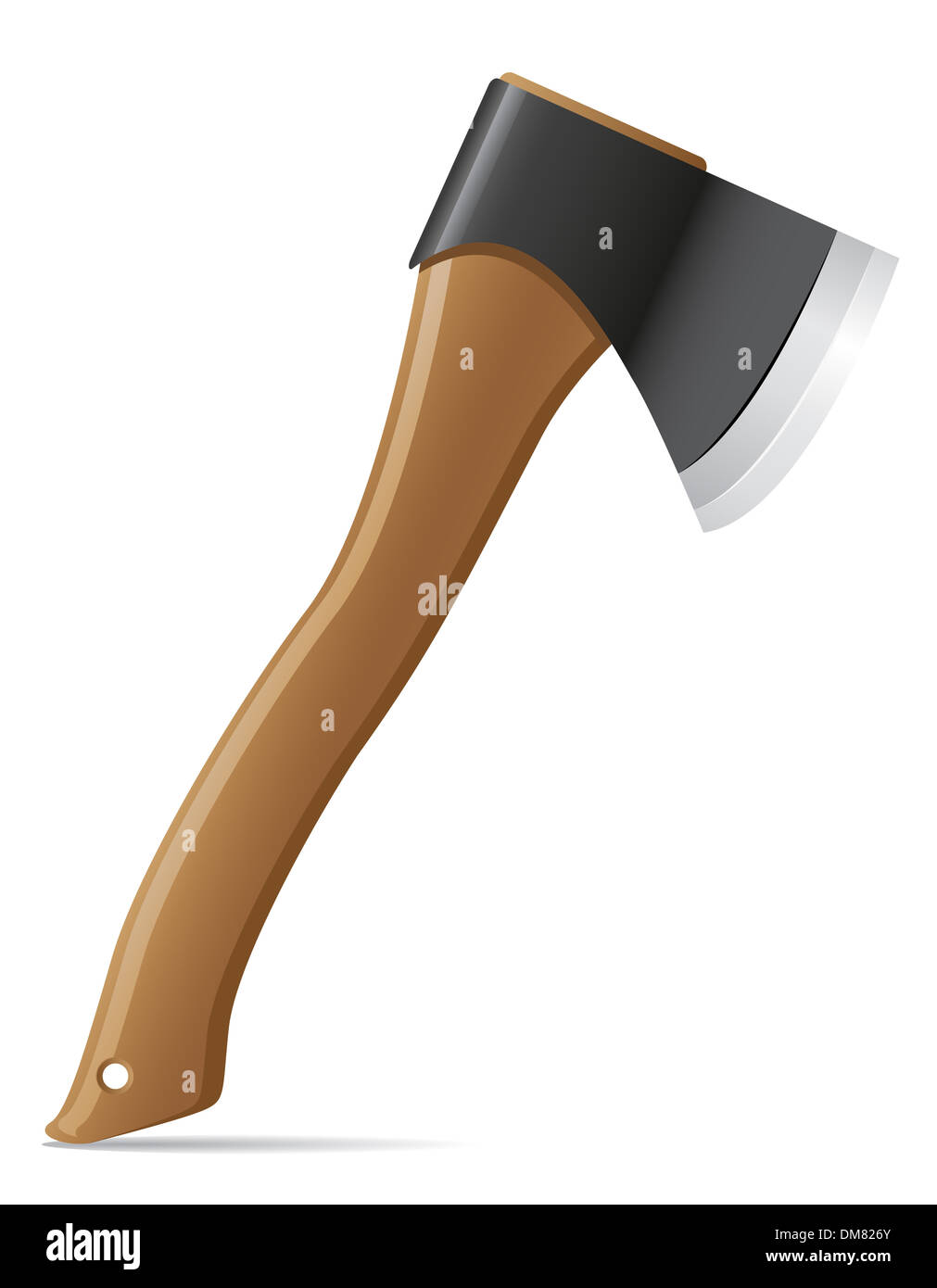 tool axe with wooden handle illustration isolated on white background ...