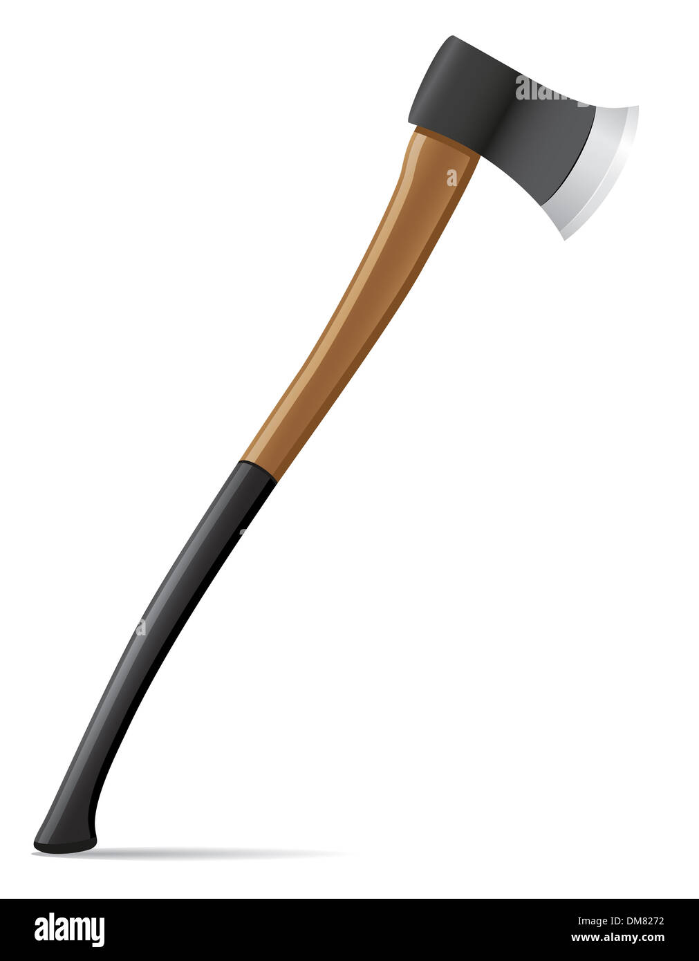 tool axe with wooden handle illustration isolated on white background ...