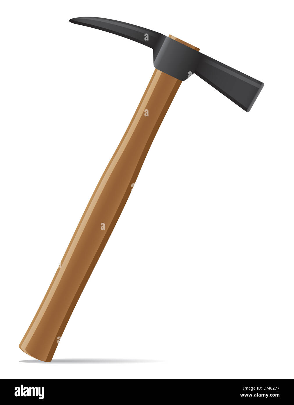 tool hammer with wooden handle illustration isolated on white ...
