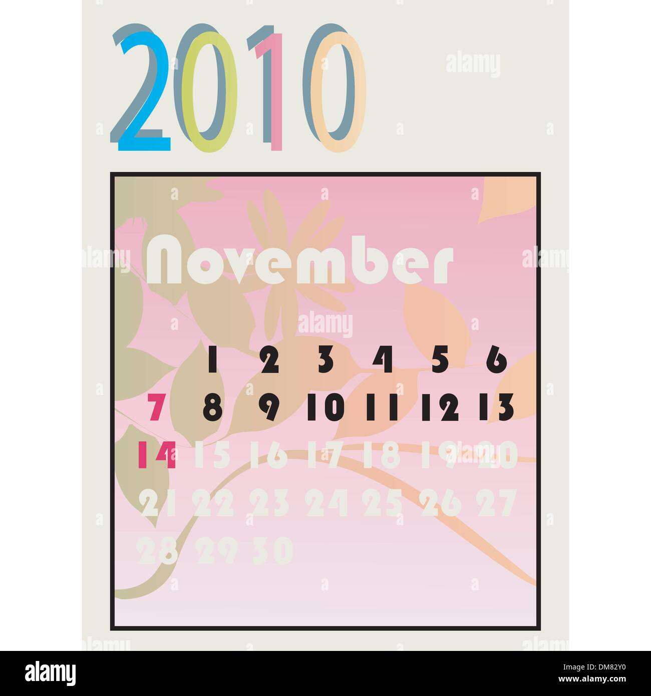 Calendar 2010 Stock Vector Images - Alamy