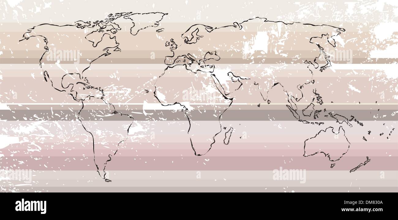 Rough old map of the world Stock Vector Image & Art - Alamy