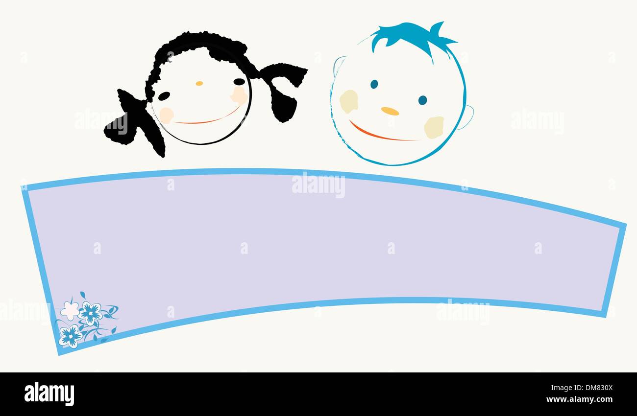 Kids and banner Stock Vector Image & Art - Alamy