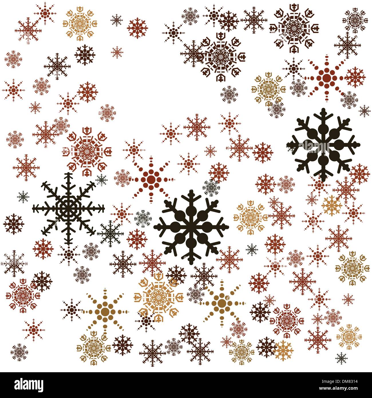 Snowflakes illustration Cut Out Stock Images & Pictures - Alamy