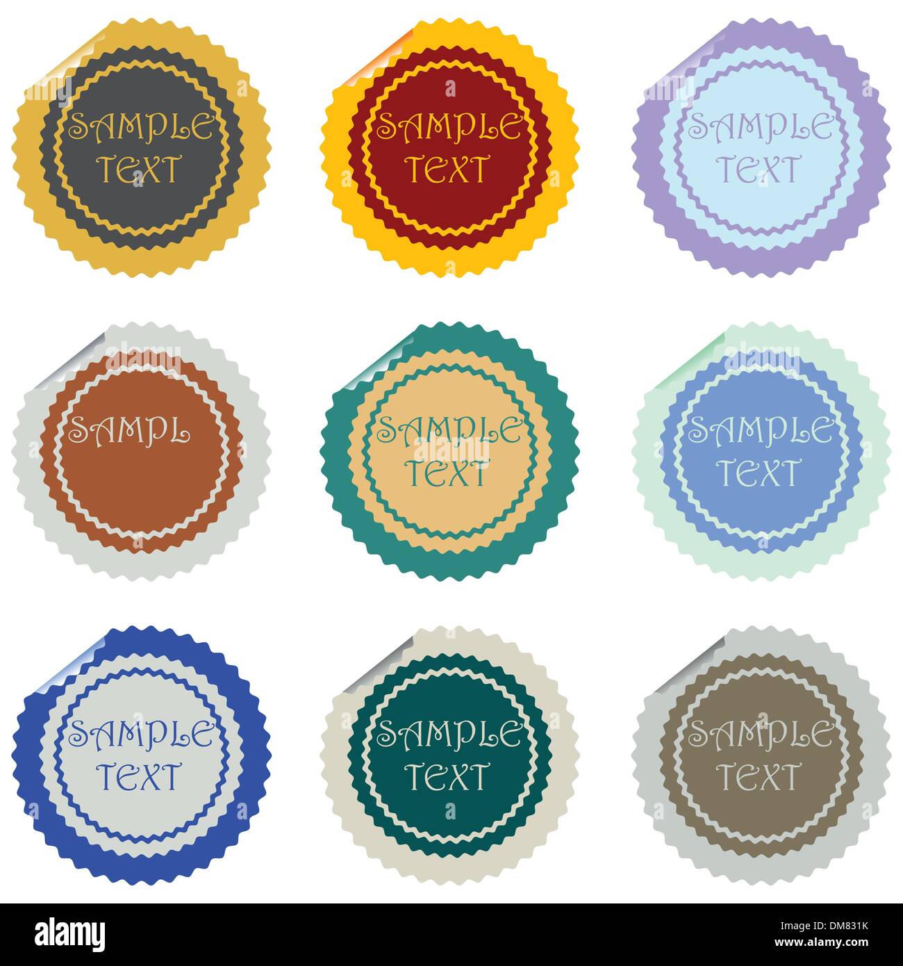 Blue badge sticker hi-res stock photography and images - Alamy