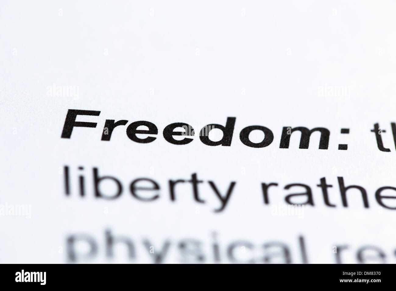 Freedom definition hi-res stock photography and images - Alamy