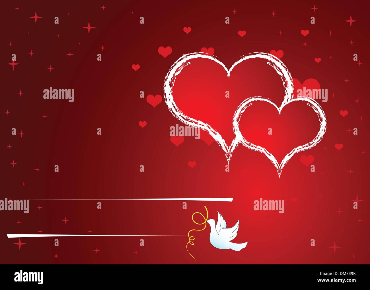 Red heart on group Stock Vector Images - Alamy