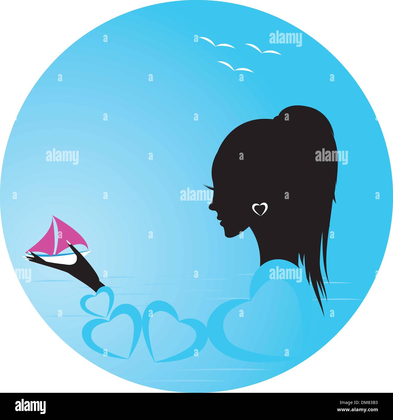Attractive girl woman Stock Vector Images - Alamy