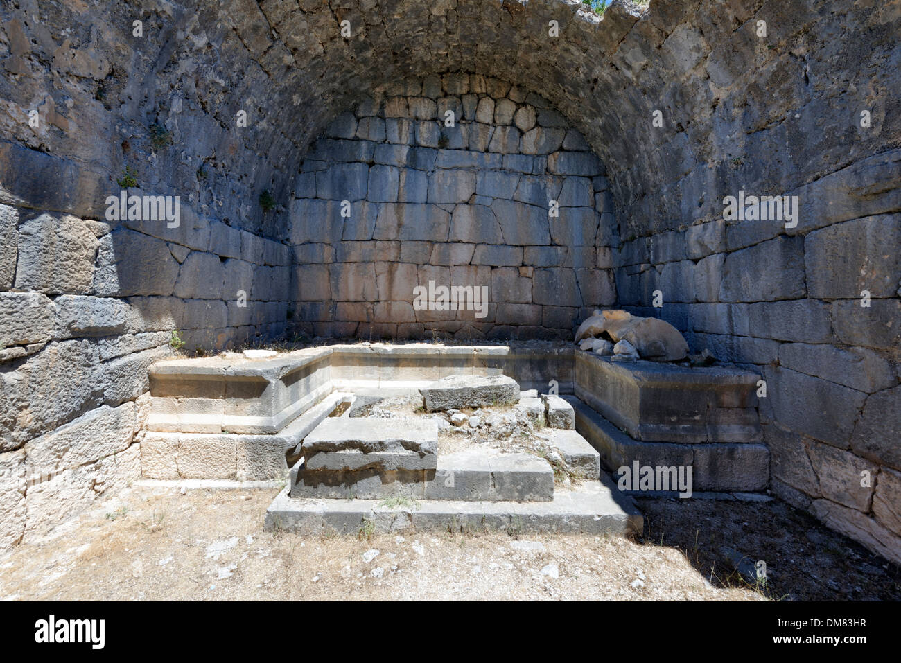 Internal view of a large vaulted tomb, Eastern Necropolis, ancient ...