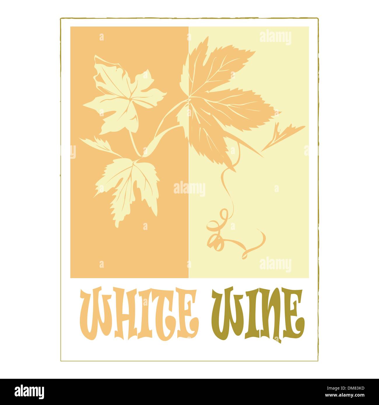 Wine bottle label white Stock Vector Images - Alamy