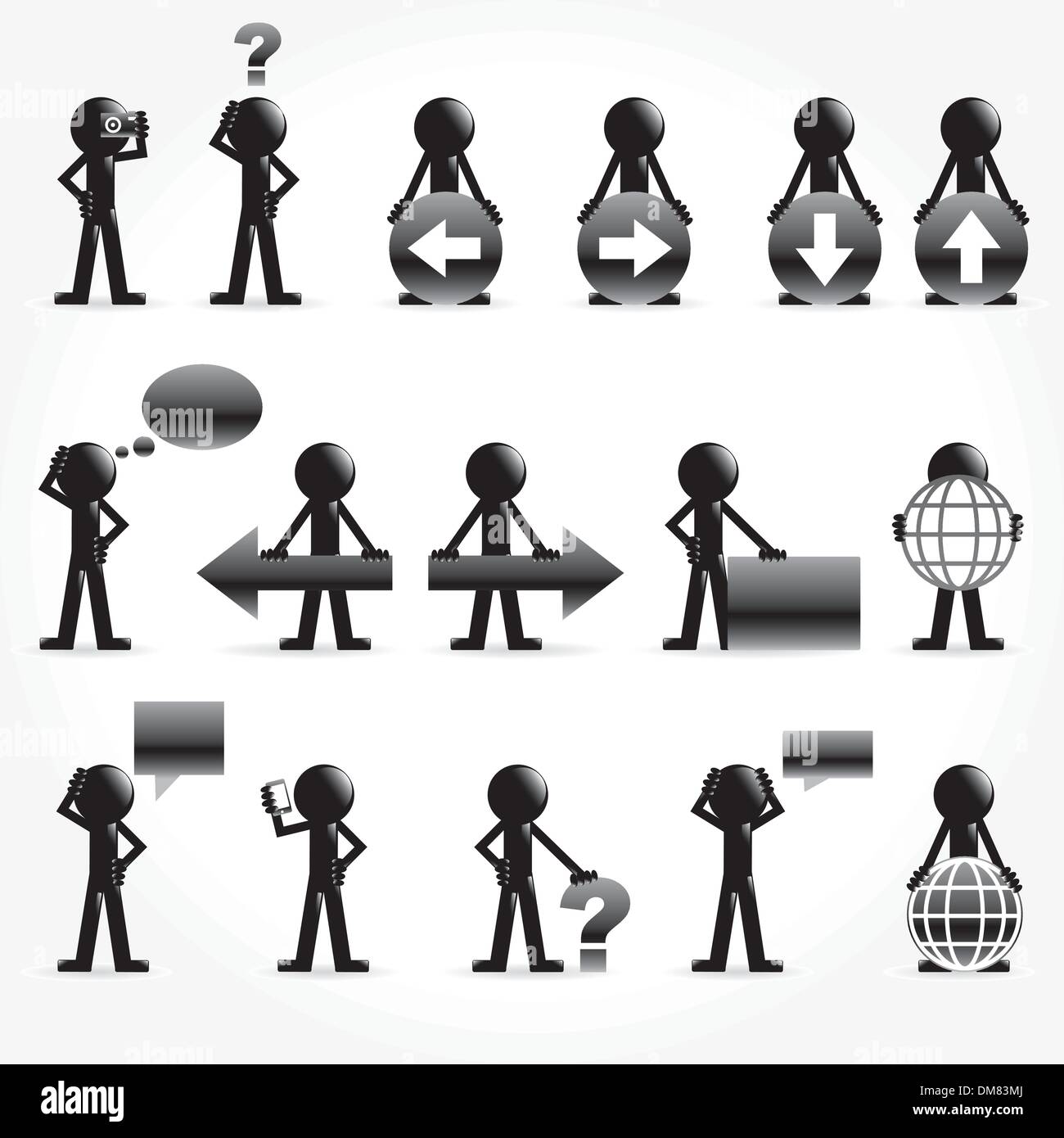 3d people man people bubble Stock Vector Images - Alamy