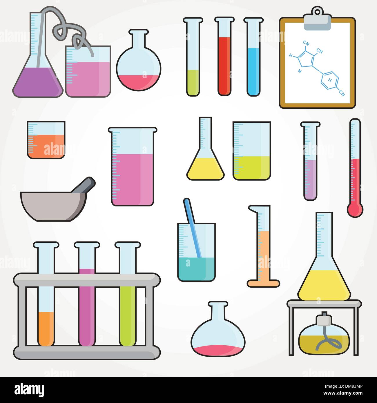 Chemical test tubes icons illustration vector Stock Vector Image & Art ...