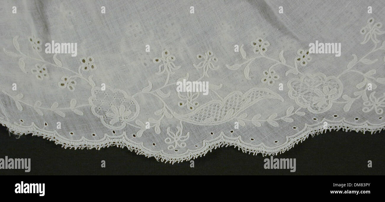 This pair of engageantes, a type of historical fashion accessory, are ...