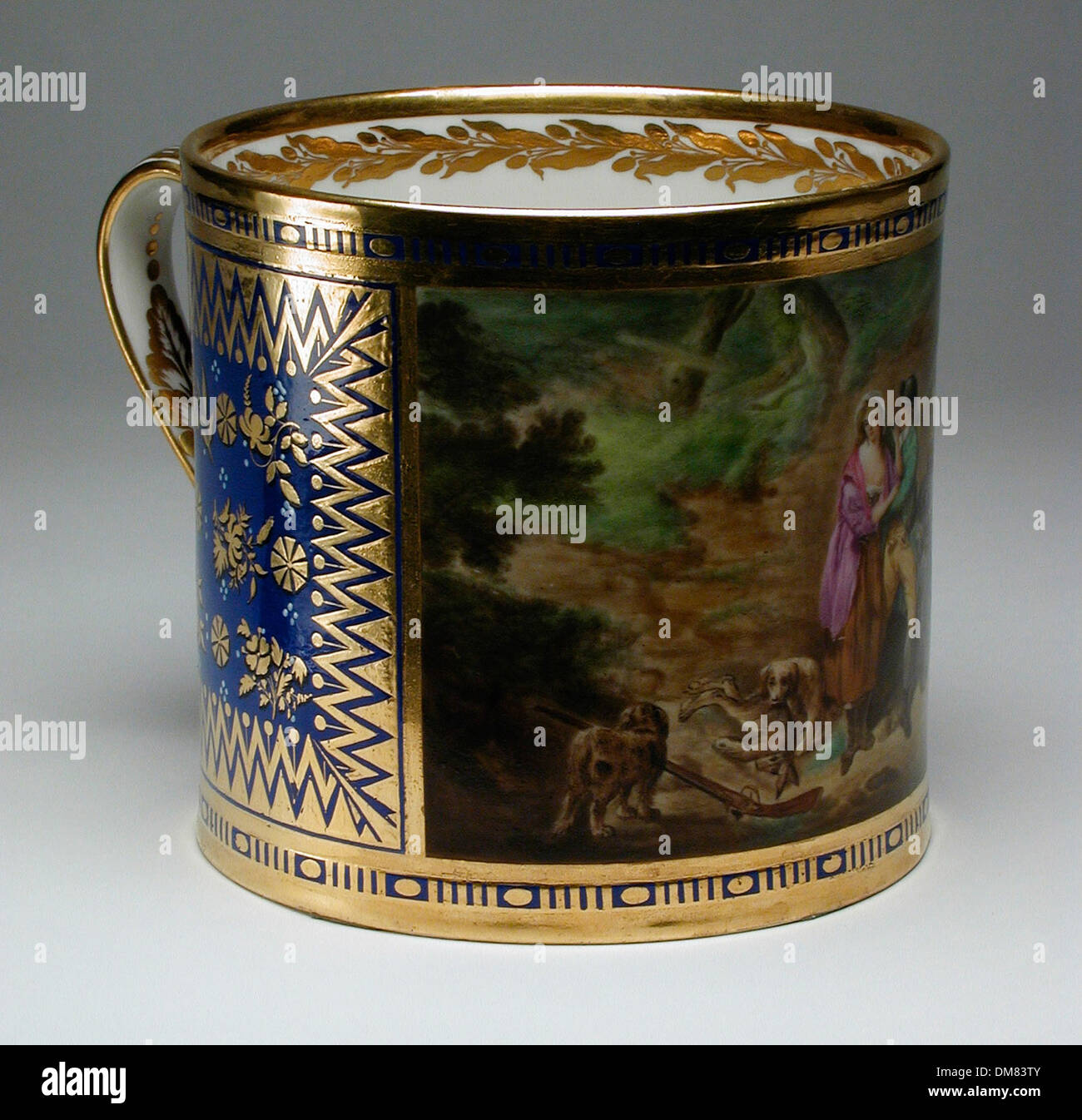 This pair of mugs, made from fine ceramic, showcases symmetrical design ...