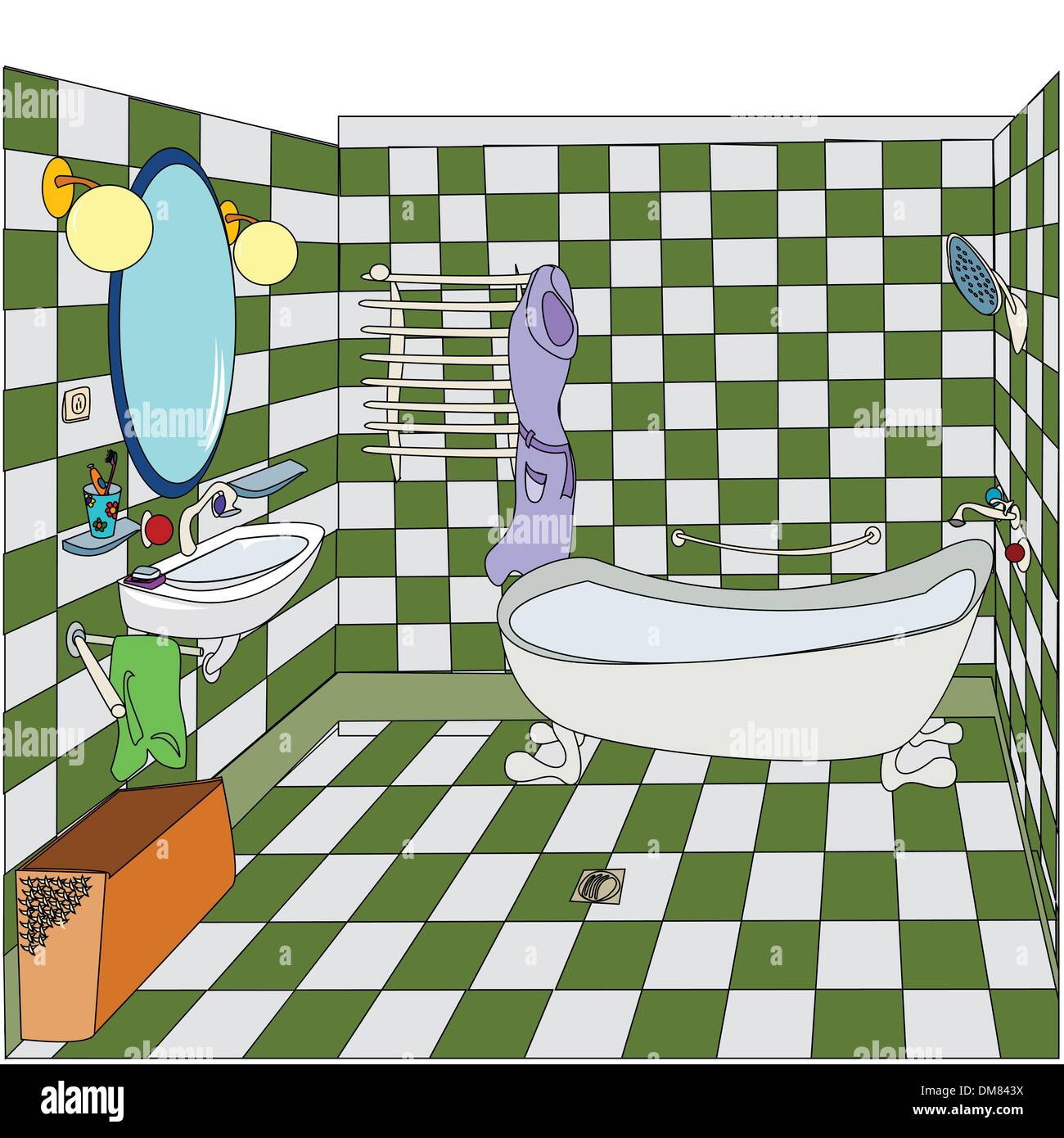 Beautiful cozy interior Stock Vector Images - Alamy