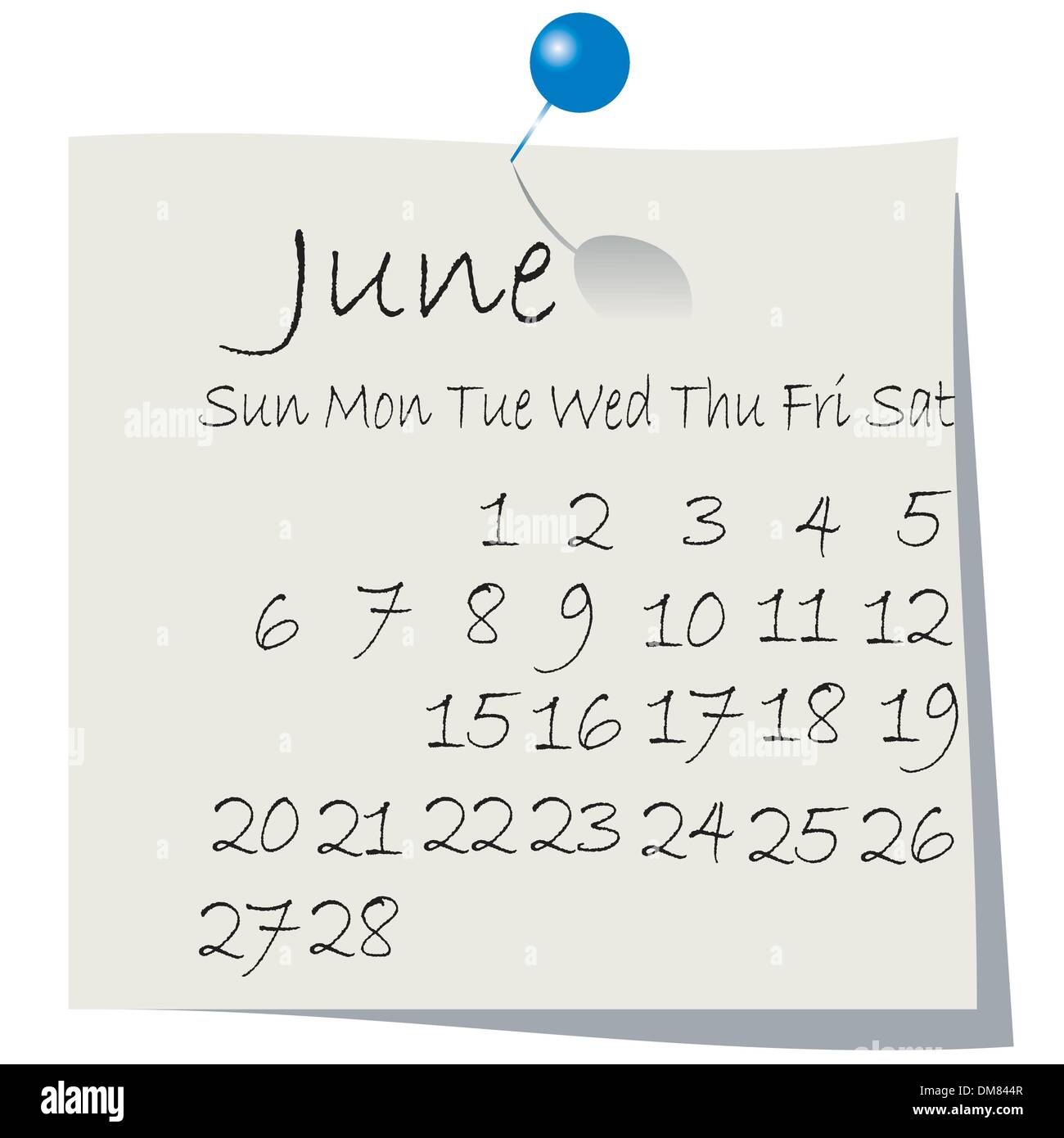 June 2010 calendar hi-res stock photography and images - Alamy