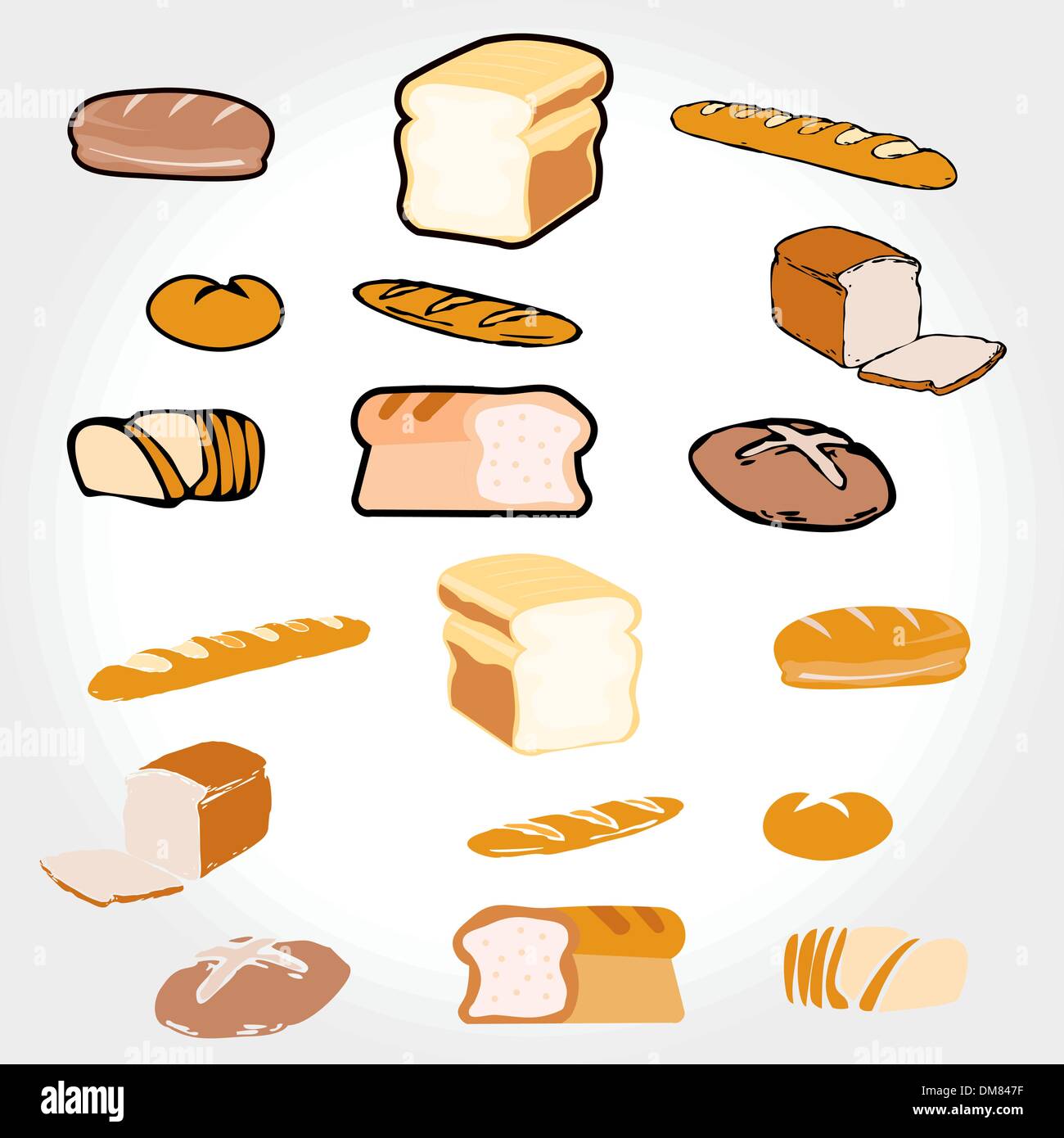Bread vector vectors hi-res stock photography and images - Alamy
