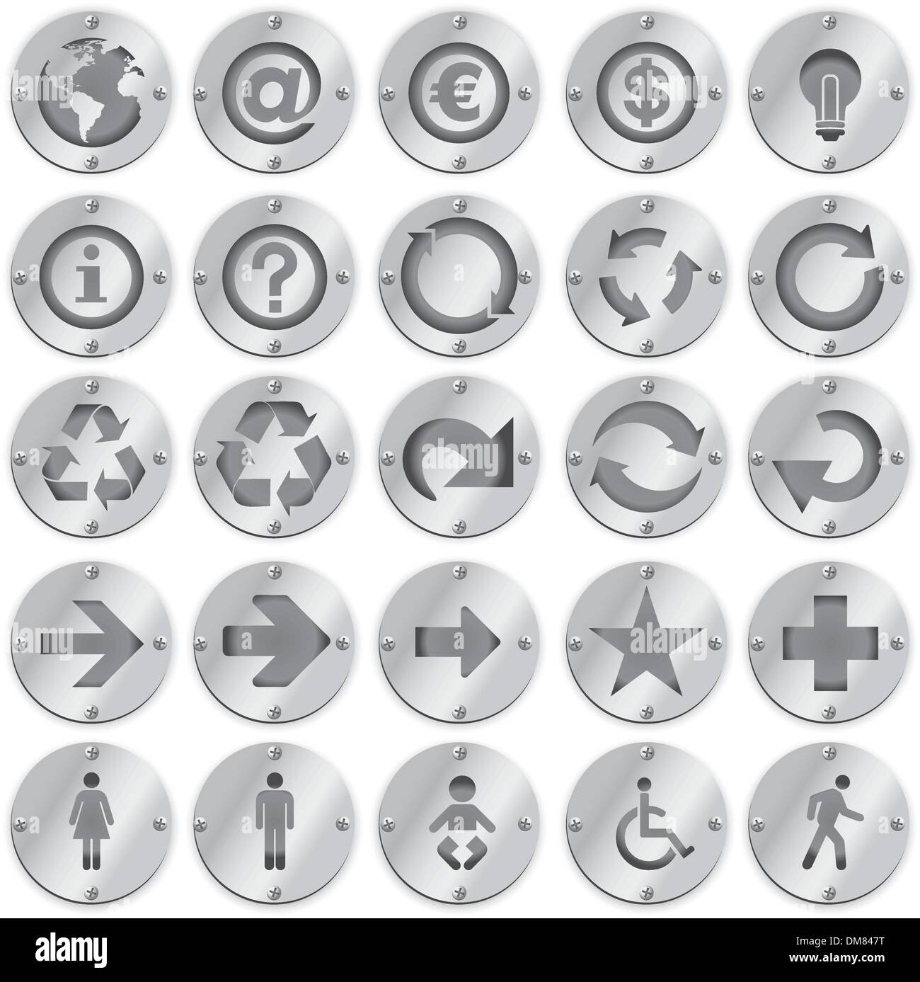 Vector Old plates and signboards with symbols Stock Vector Image & Art ...