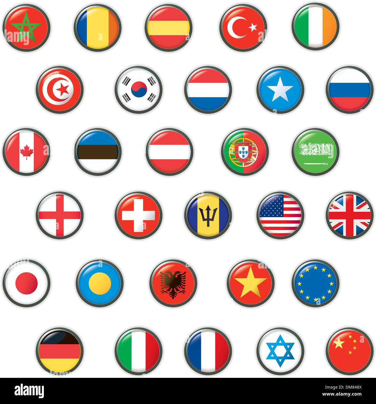 World flags vector hi-res stock photography and images - Alamy