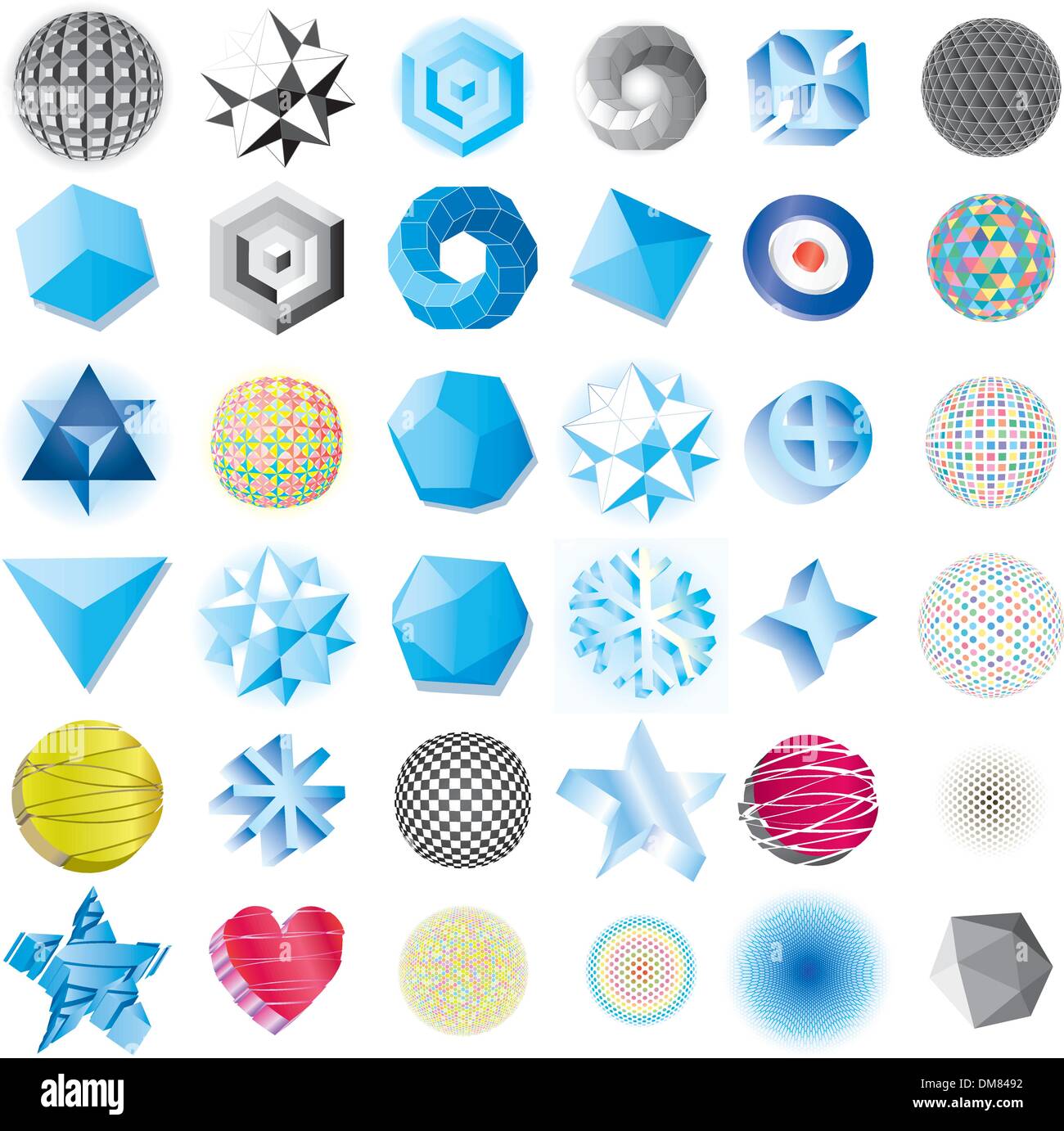 Set of Vector cube elements cube geometric illustration 3D Stock Vector ...