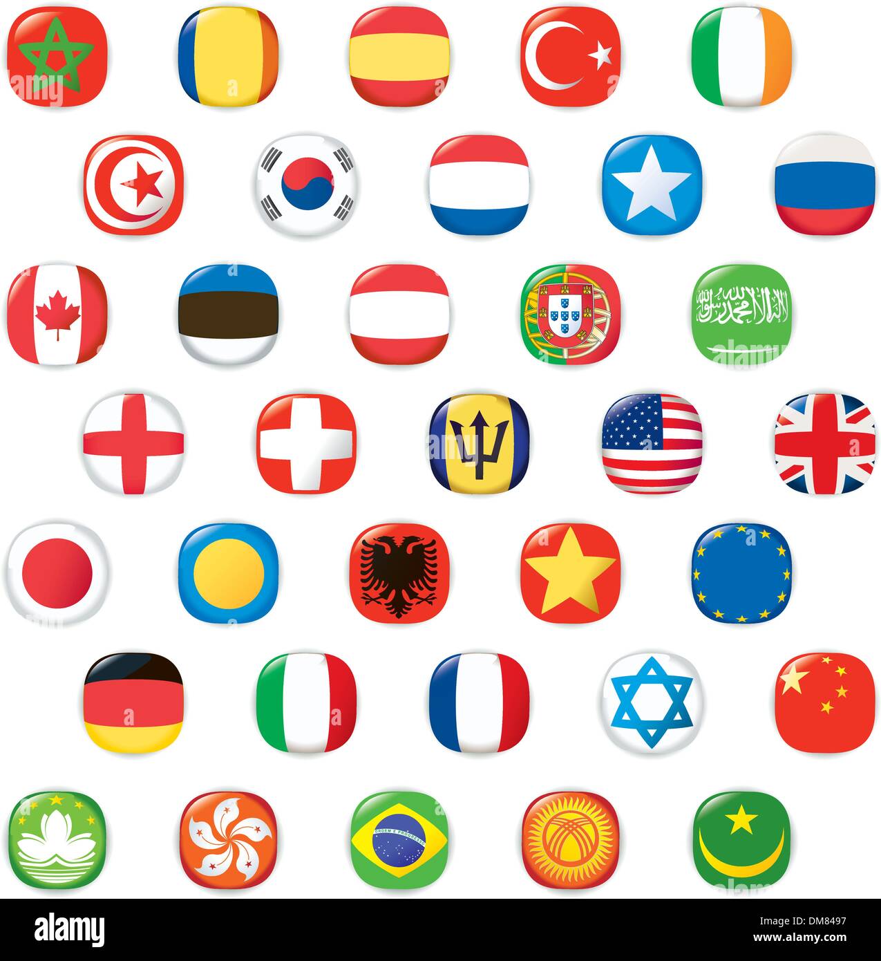 World flags vector hi-res stock photography and images - Alamy