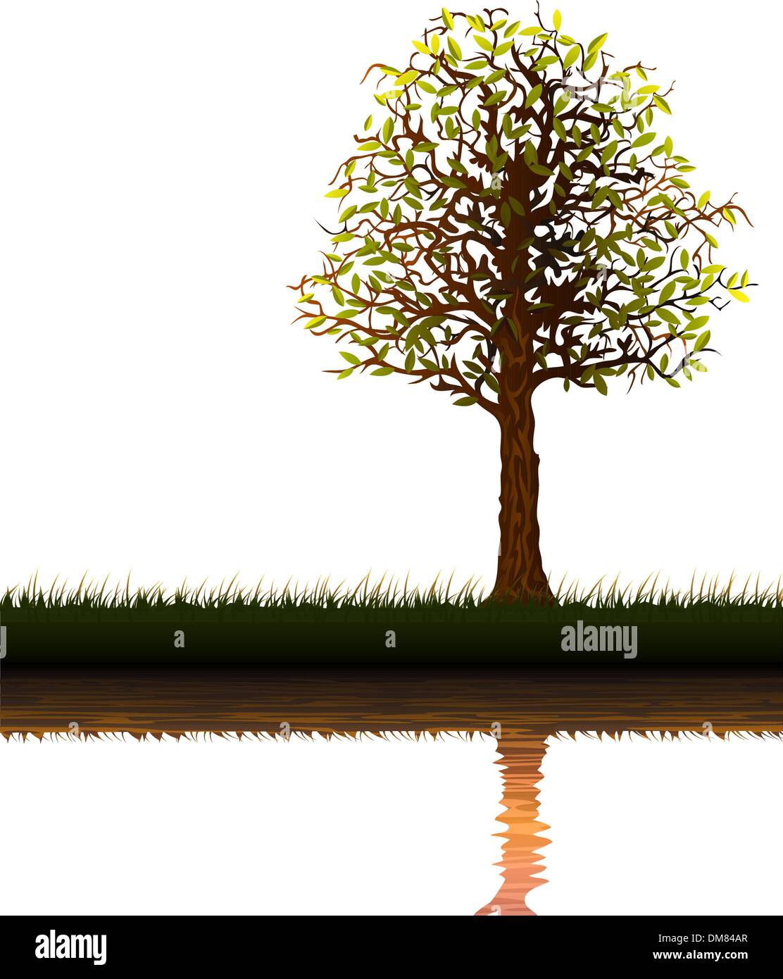 Water reflecting Stock Vector Images - Alamy