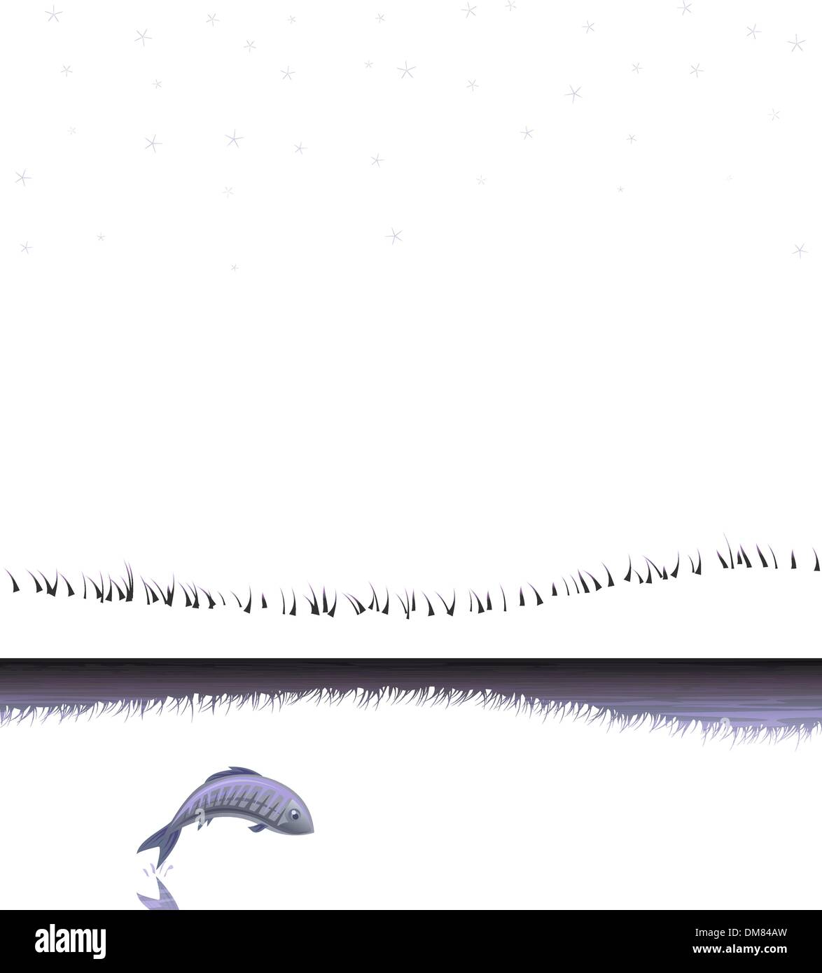 Beautiful lake reflection morning Stock Vector Images - Alamy