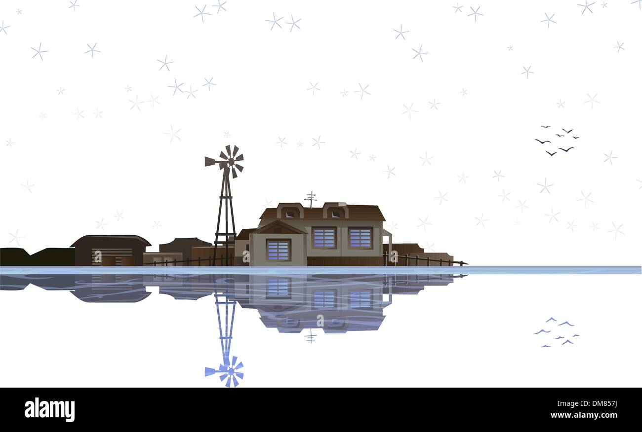 Farm to river Cut Out Stock Images & Pictures - Alamy