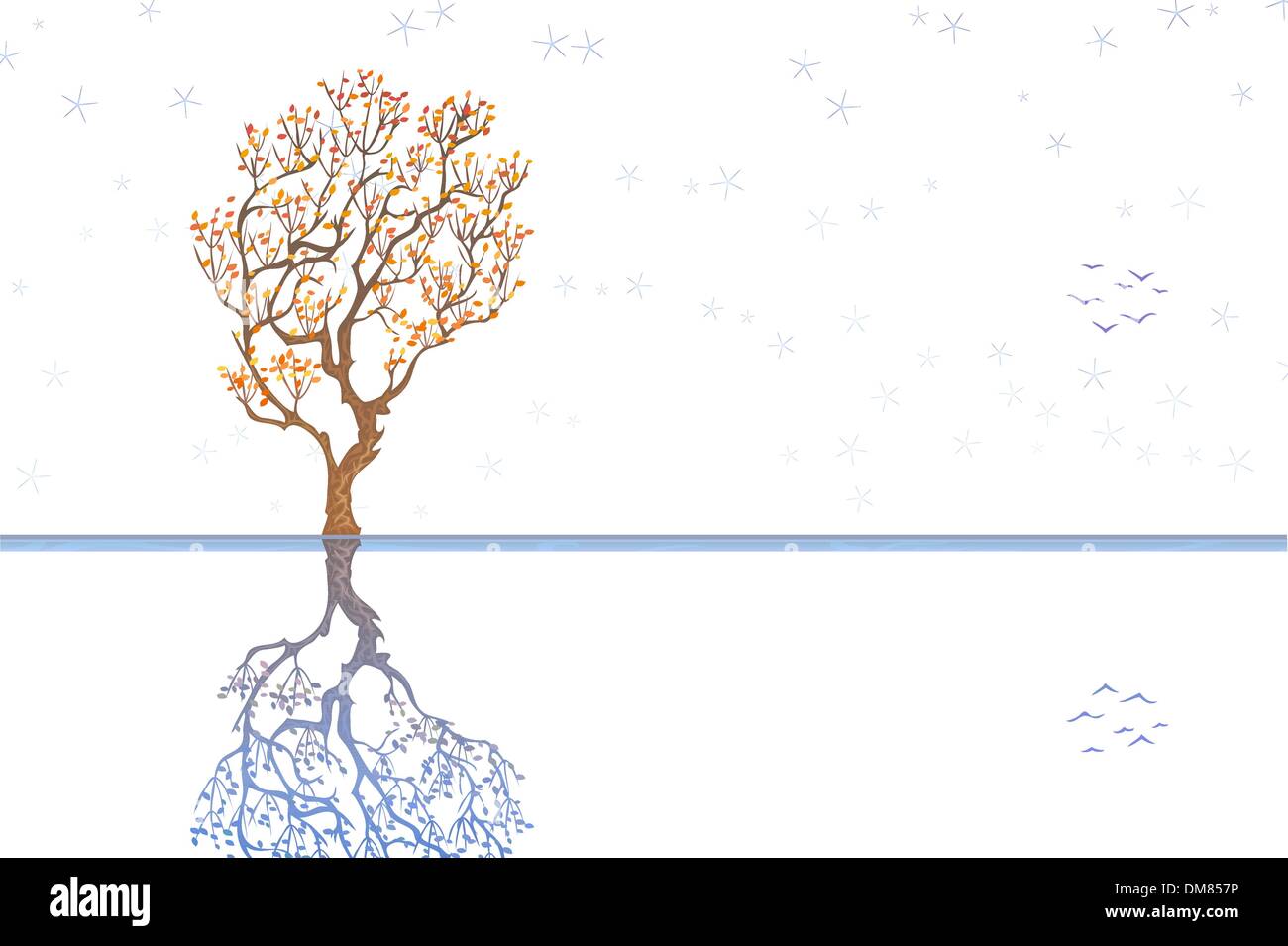 Tree red foliage in Cut Out Stock Images & Pictures - Alamy