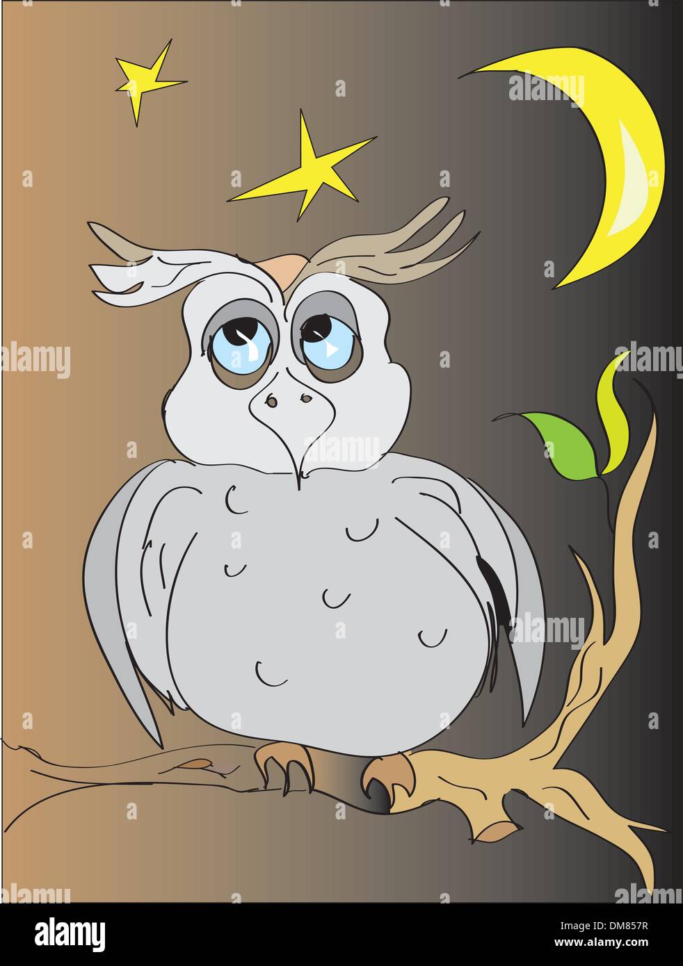 Cartoon owl thinking hi-res stock photography and images - Alamy