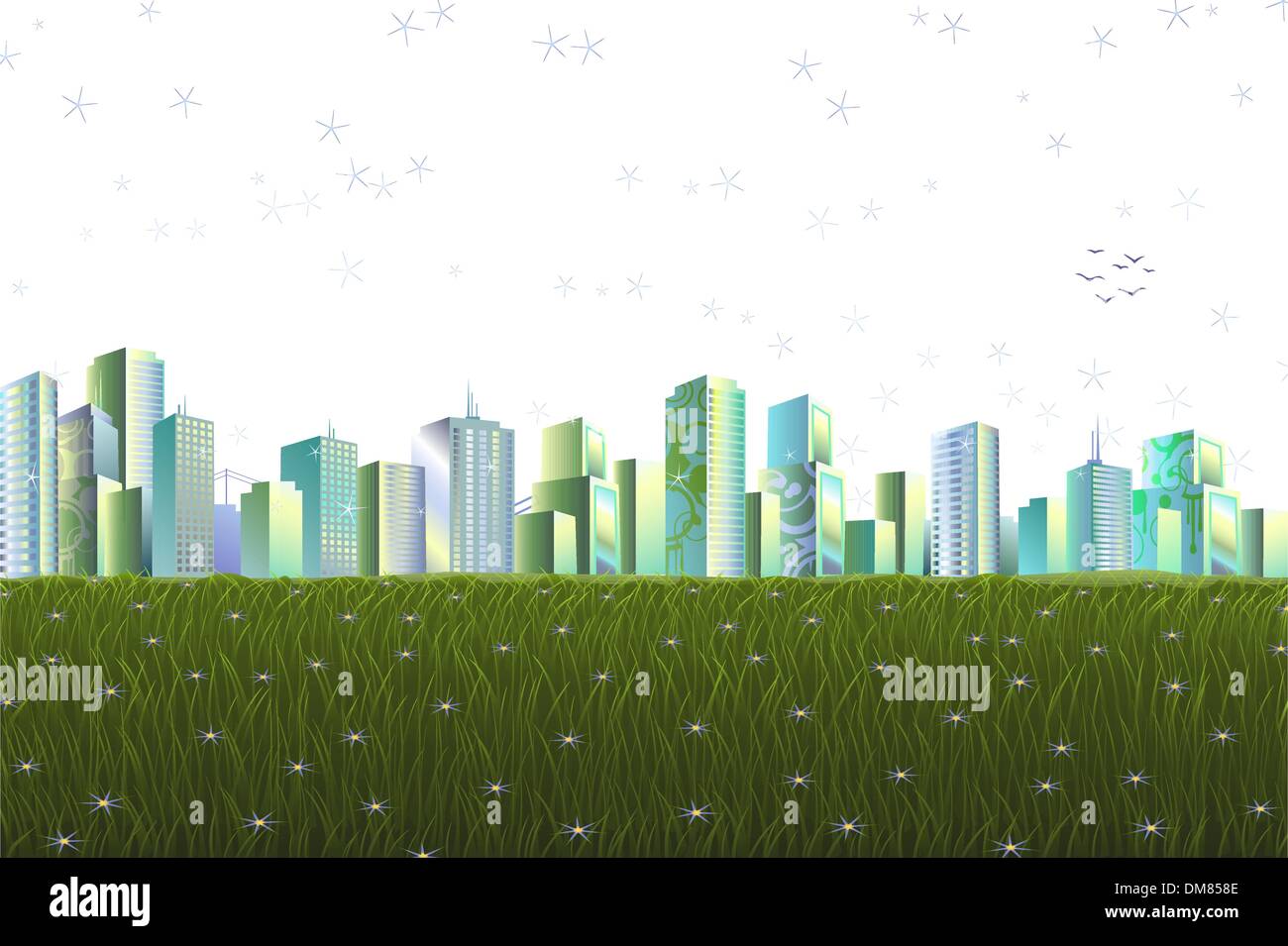 Beautiful green view city Stock Vector Images - Alamy