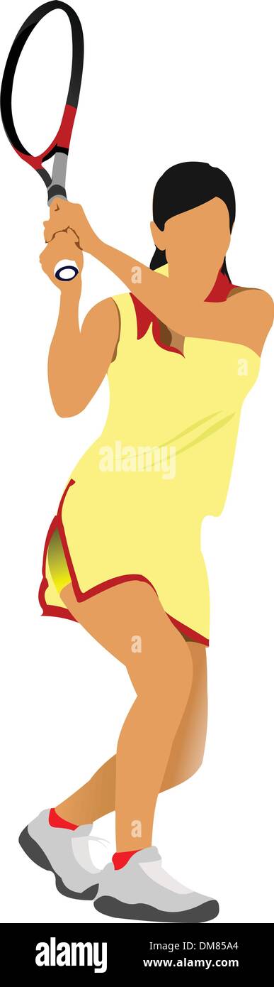 Tennis player. Colored Vector illustration for designers Stock Vector ...