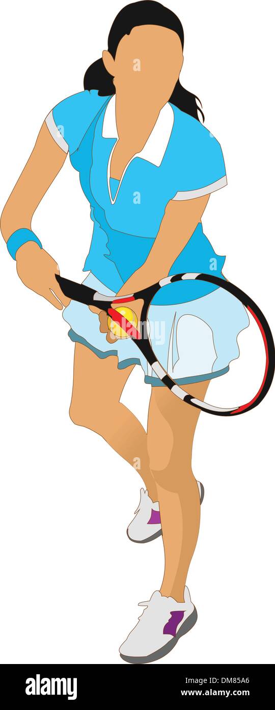 Tennis player. Colored Vector illustration for designers Stock Vector ...