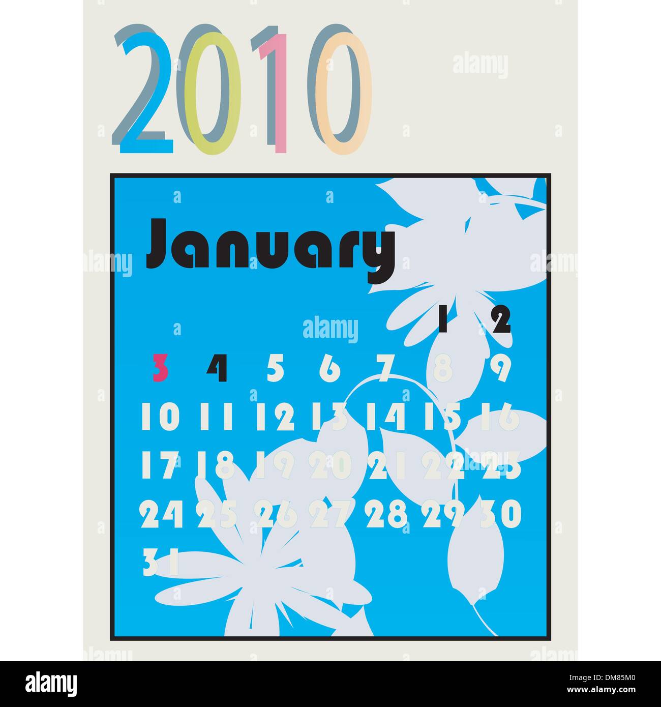 Calendar 2010 Stock Vector Images - Alamy