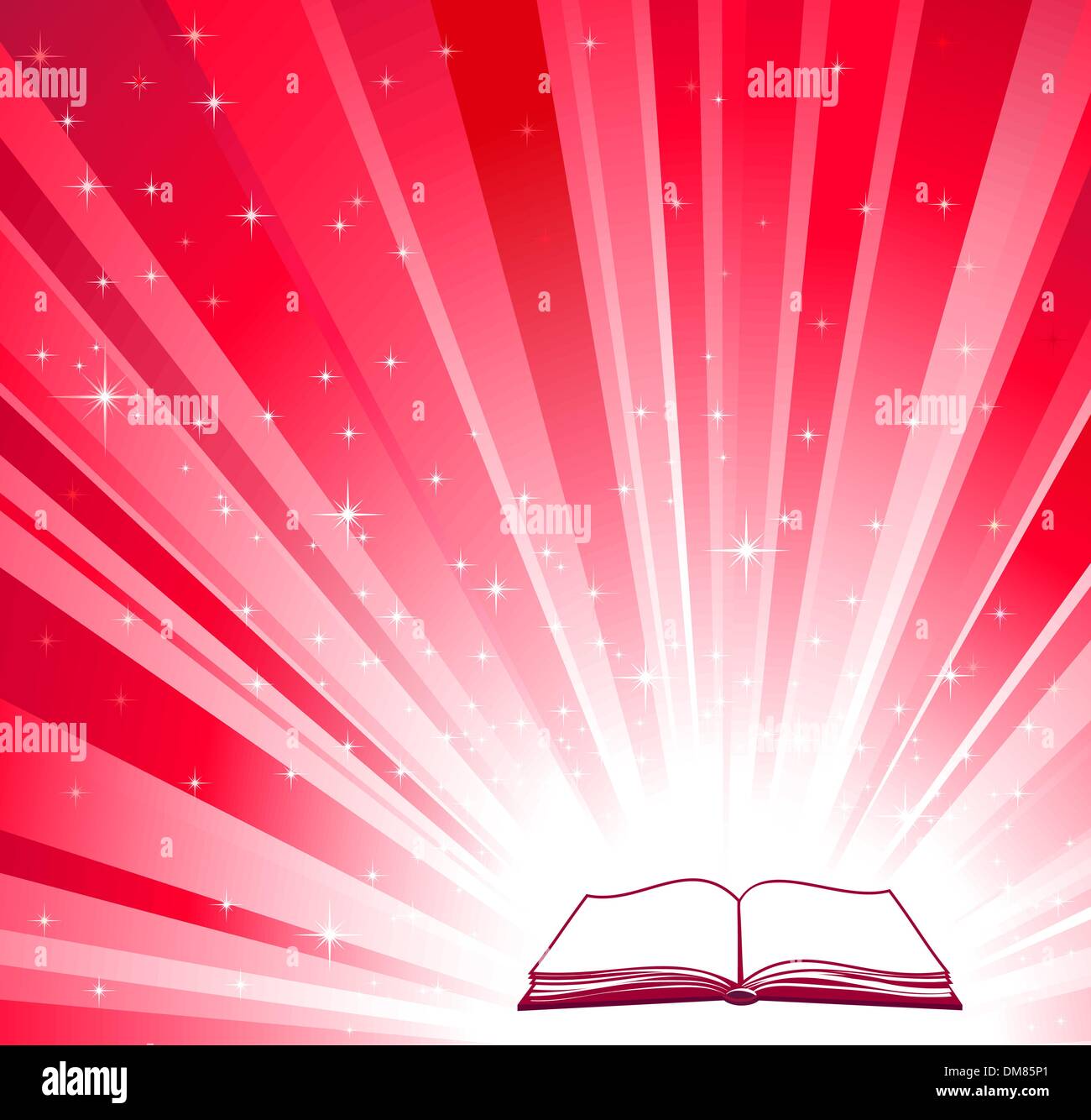 Illuminated book illustration Stock Vector Images - Alamy