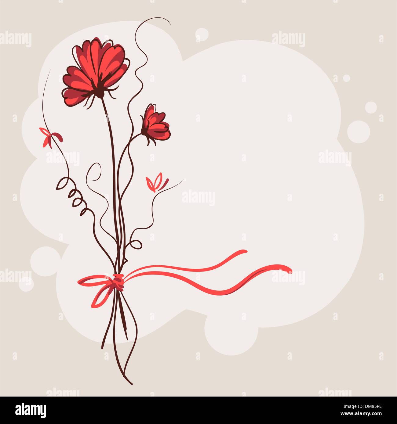 Red flower vector card background Stock Vector Image & Art - Alamy