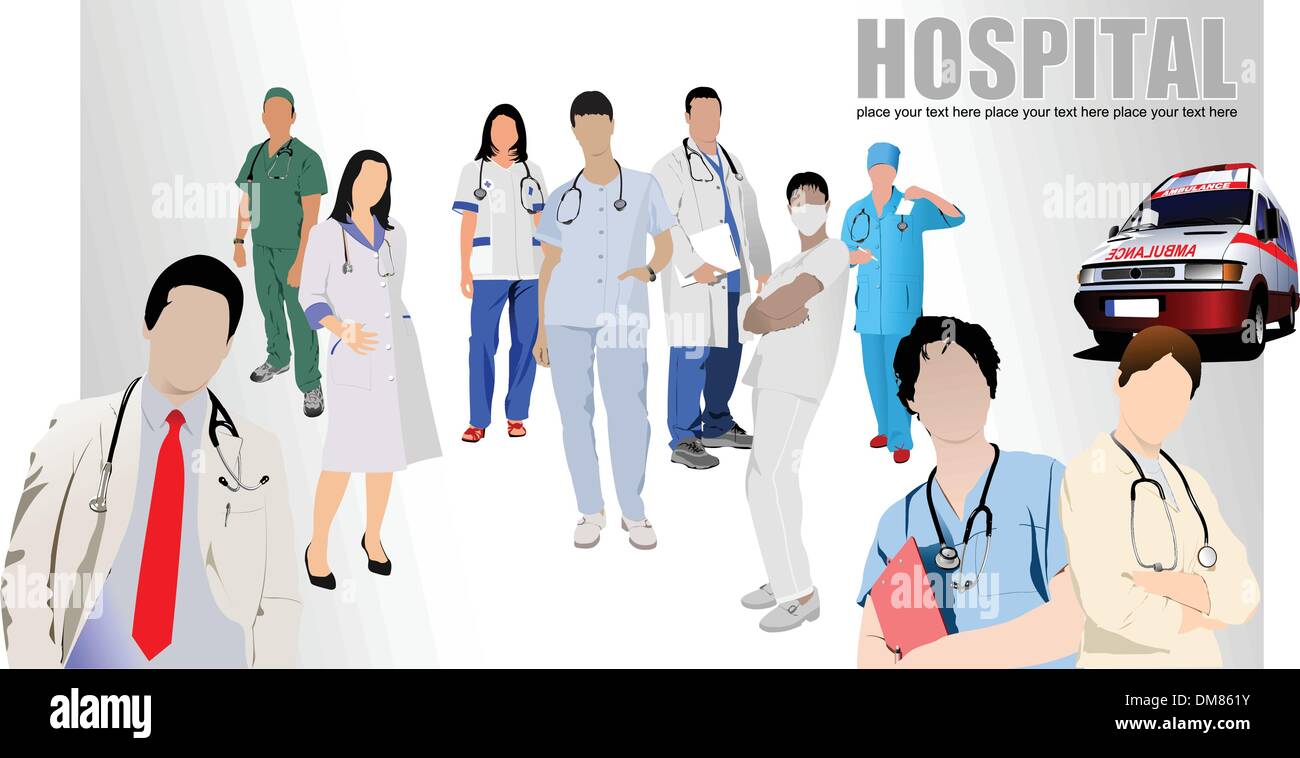 Man woman in hospital Stock Vector Images - Alamy