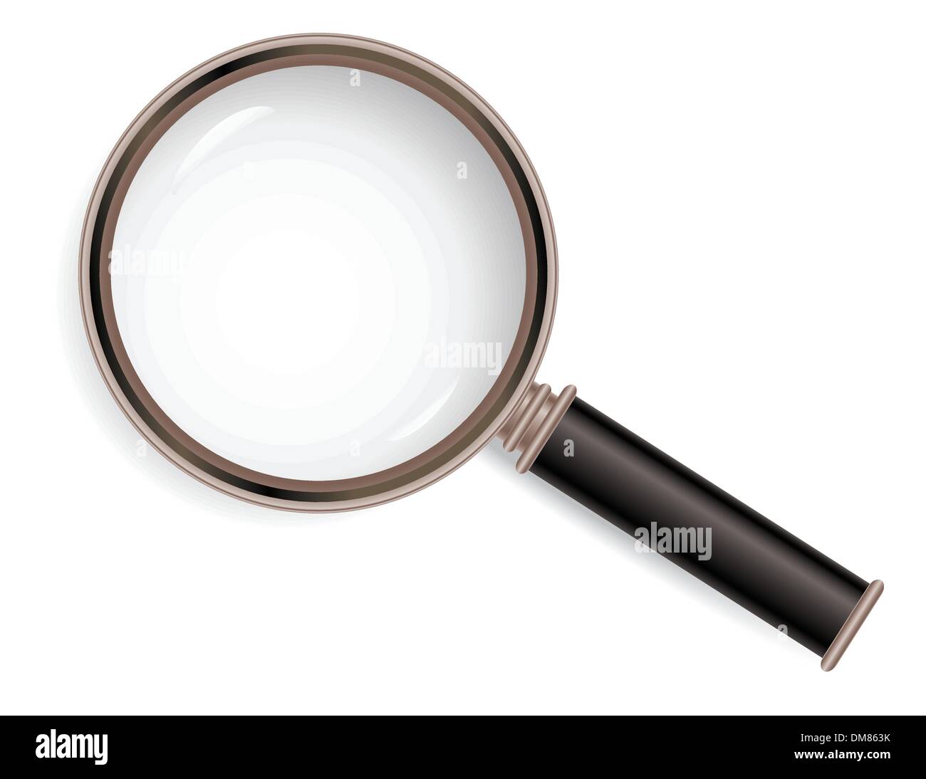 Old style magnifying glass isolated Stock Vector Images - Alamy