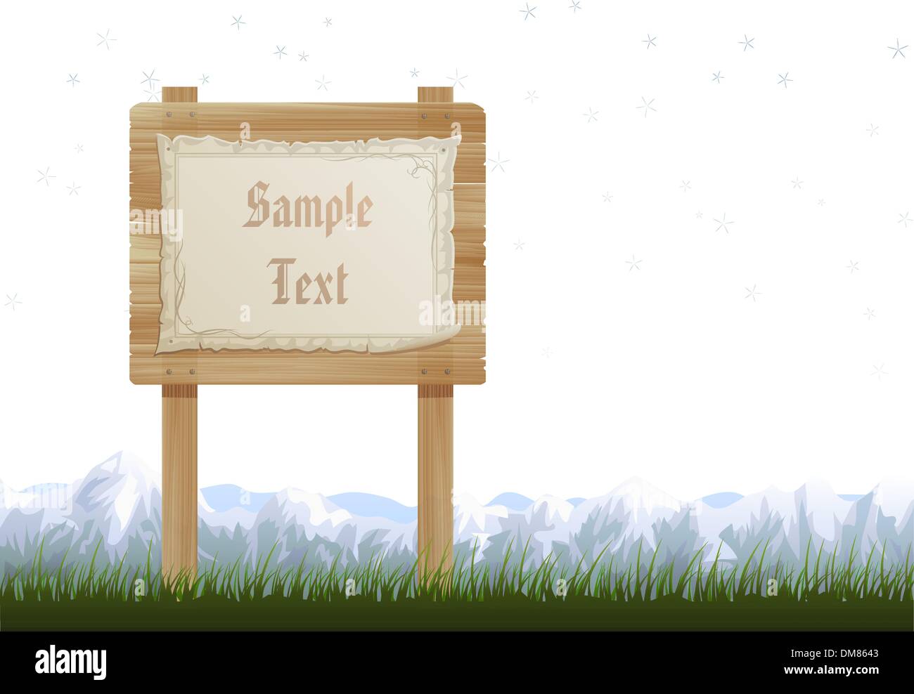 Vector wooden sign post Stock Vector Image & Art - Alamy