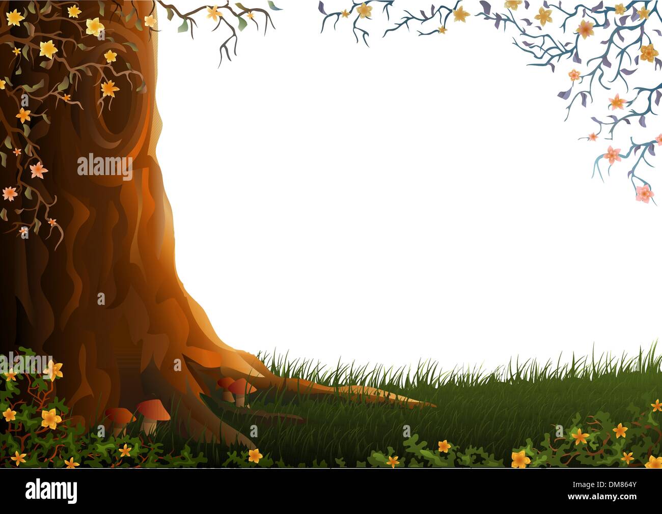 Summer morning grass meadow Stock Vector Images - Alamy