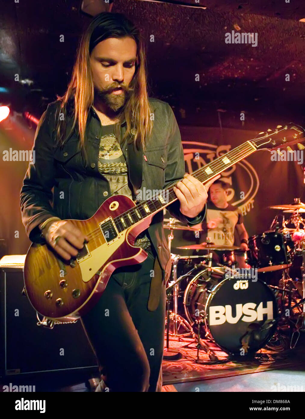 Band member of Bush Bush performing their first of only three U.K dates ...