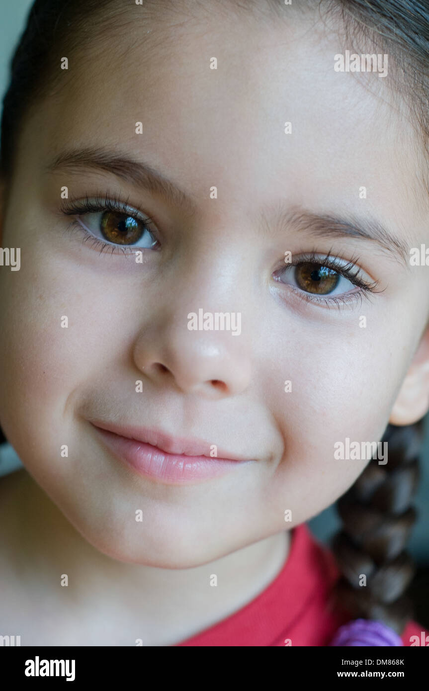 Six years old girl portrait Stock Photo - Alamy