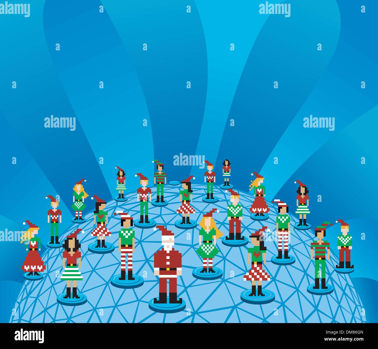 Christmas global social media network Stock Vector Image & Art - Alamy