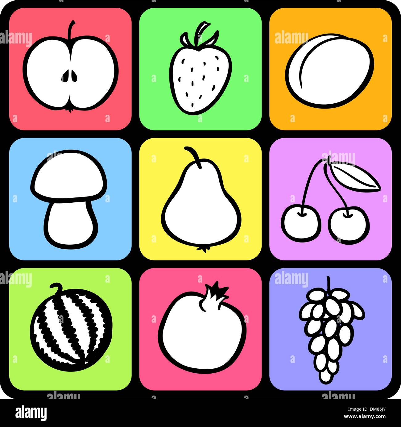 Fruit vectors hi-res stock photography and images - Alamy