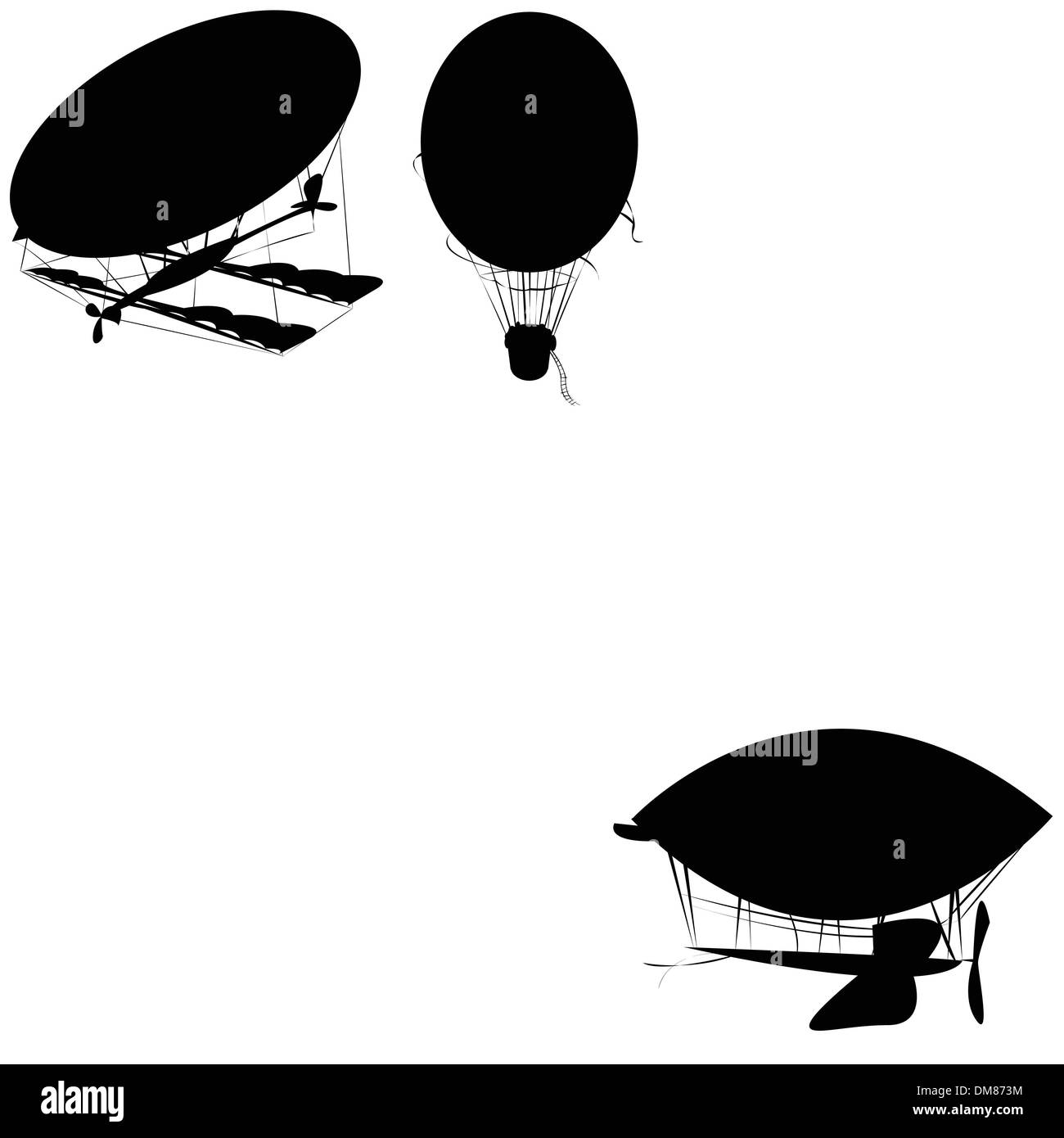 Flying zeppelin Stock Vector Images - Alamy